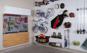 Slatwall Accessories | Garage Wall Organizer | IdealWall - Bench Solution